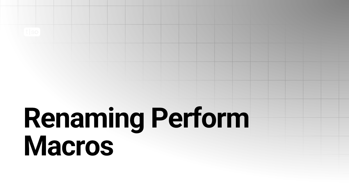 Renaming Perform Macros | S-4: Sculpting Sampler