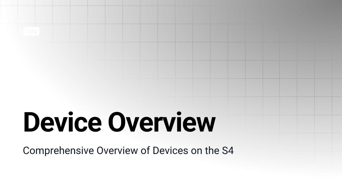 Device Overview | S4: Sculpting Sampler