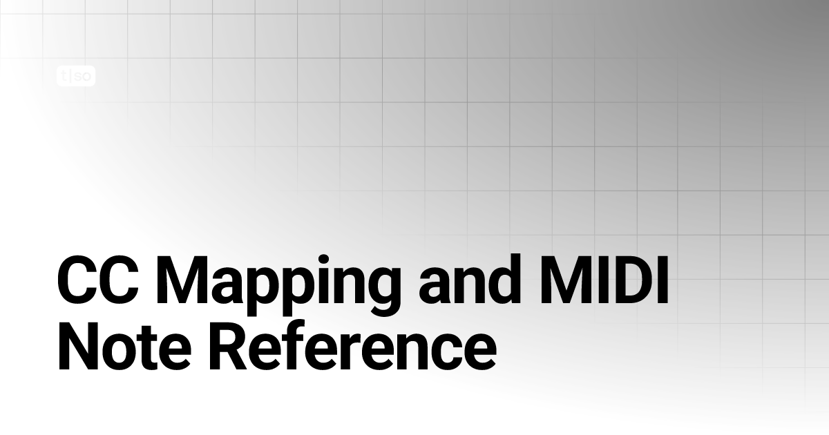CC Mapping and MIDI Note Reference | S-4: Sculpting Sampler